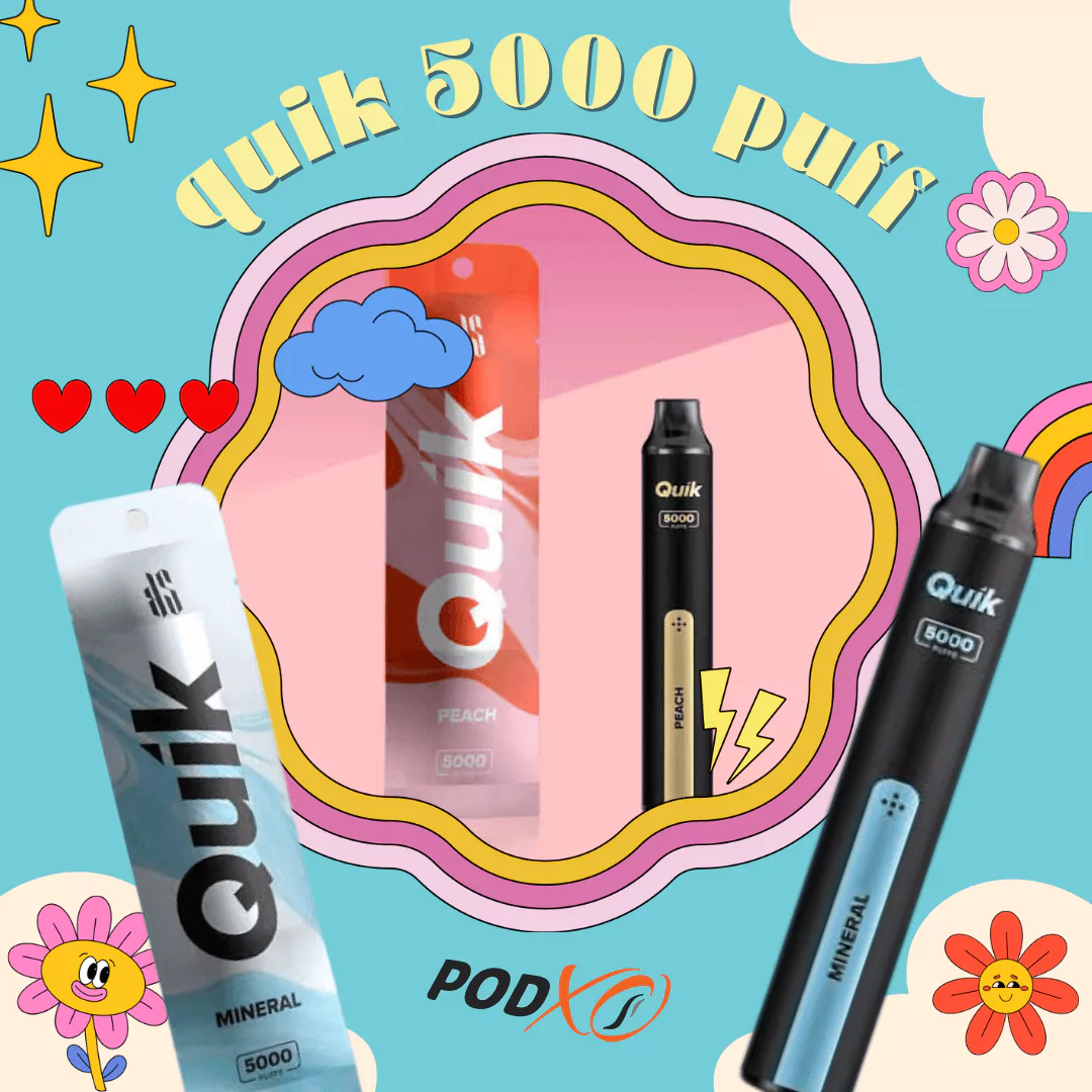 quik 5000 puff ยกระดับประสบการณ์การสูบ หอมสดชื่นเต็มคำตลอด - PodXO
